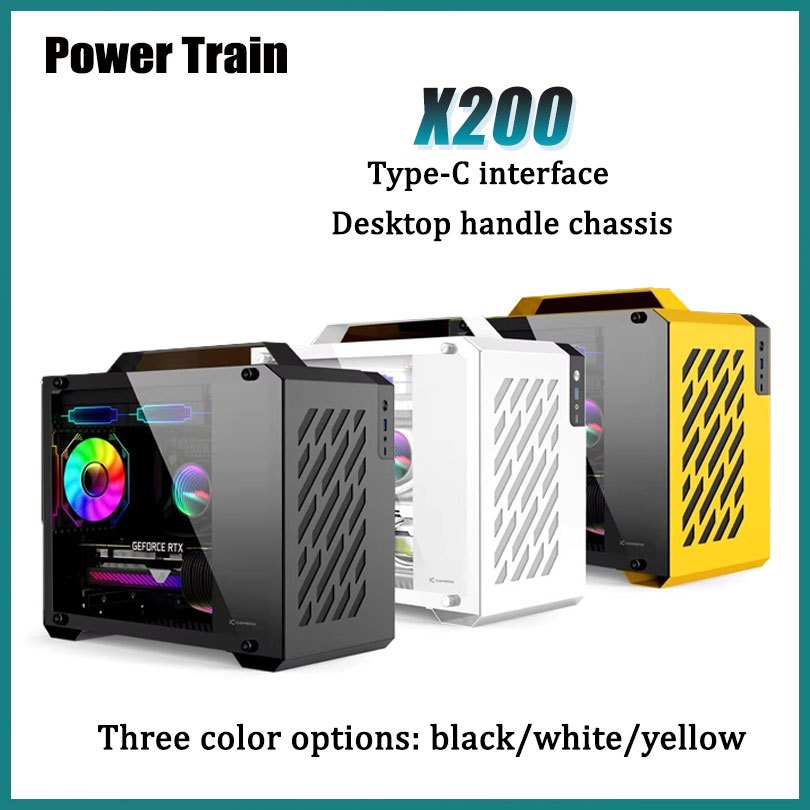 Power Train X200 MATX Case Mini Game Case Portable Handheld Type-C ...