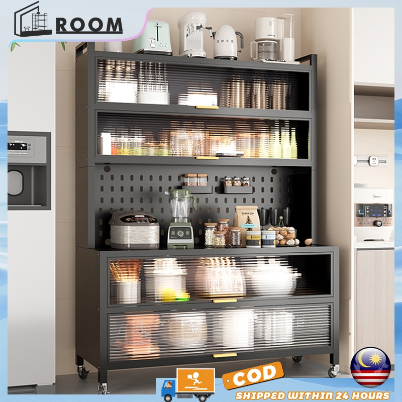 5/6 layer Rak Kabinet Dapur Kitchen Cabinet Rack Kitchen Storage Racks ...