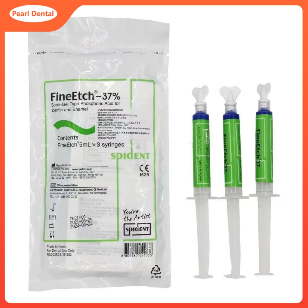 Korea Spident Etching agent 5ml*3pcs 37% etch dental materials | Shopee ...