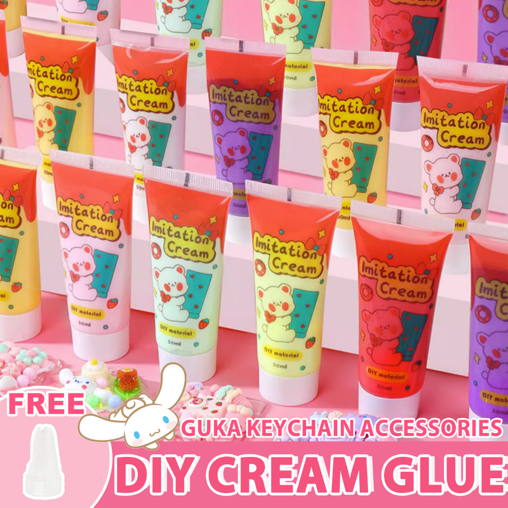 FUN DIY🥳50ML Cream Glue Colorful DIY Handmade Simulation Cream Glue ...