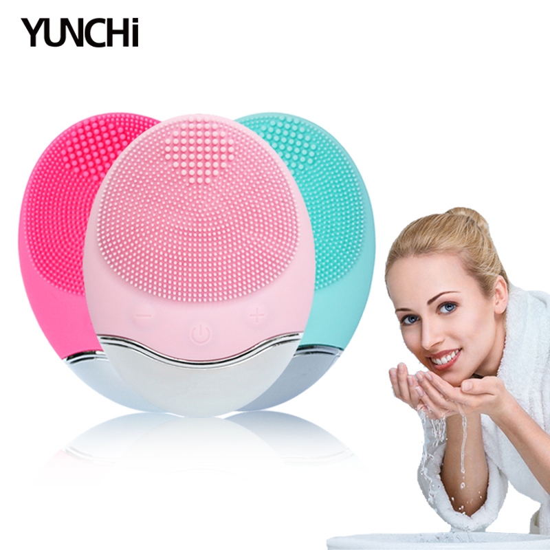 Face Cleansing Brush Electric Vibration Face Cleaner Silicone Facial ...