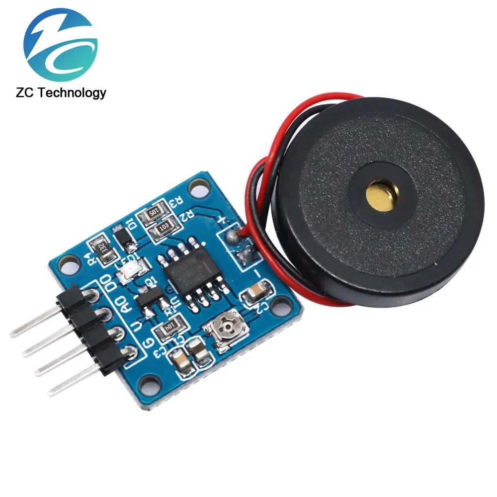 Piezoelectric Shock Tap Sensor Vibration Switch Module DC 5V Sheet Percussion For Arduino AD/DO ...