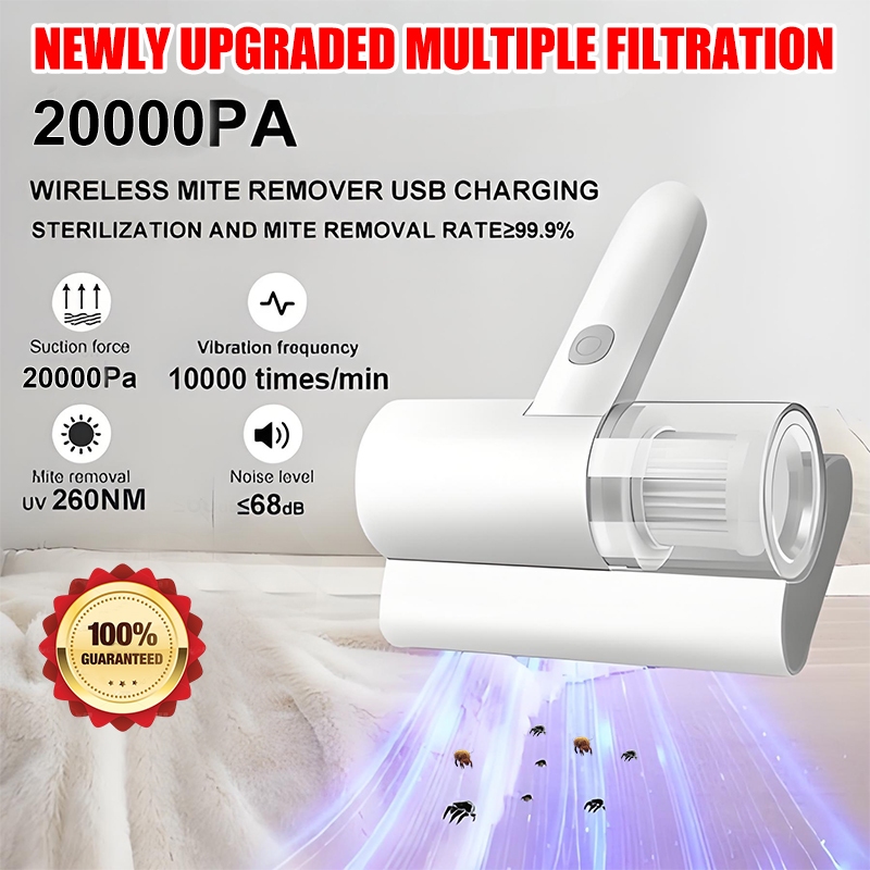 【Fast delivery】20000PA Cordless Portable Dust Mite Vacuum Cleaner Handheld Mite Remover High ...