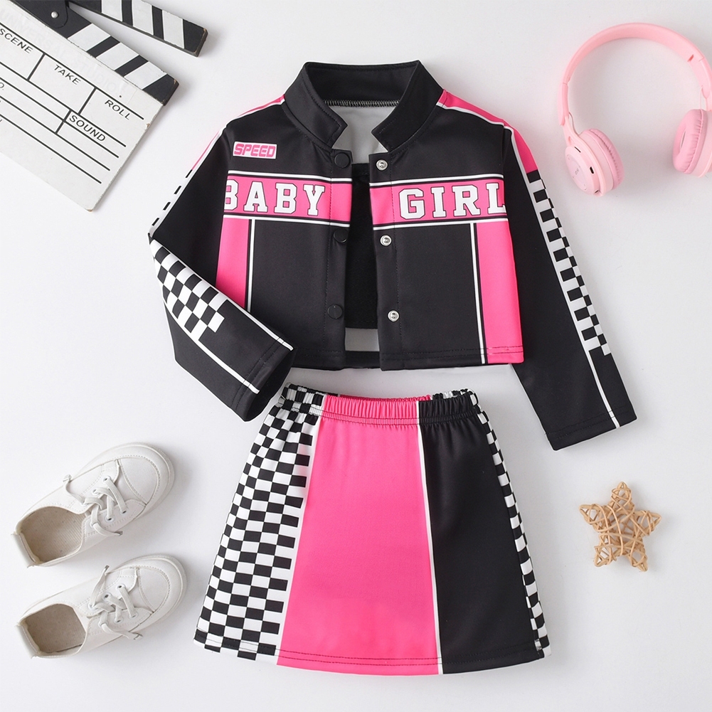 Kids Girls Car Racing Sportswear Milestones Birthday Fashion Trendy ...
