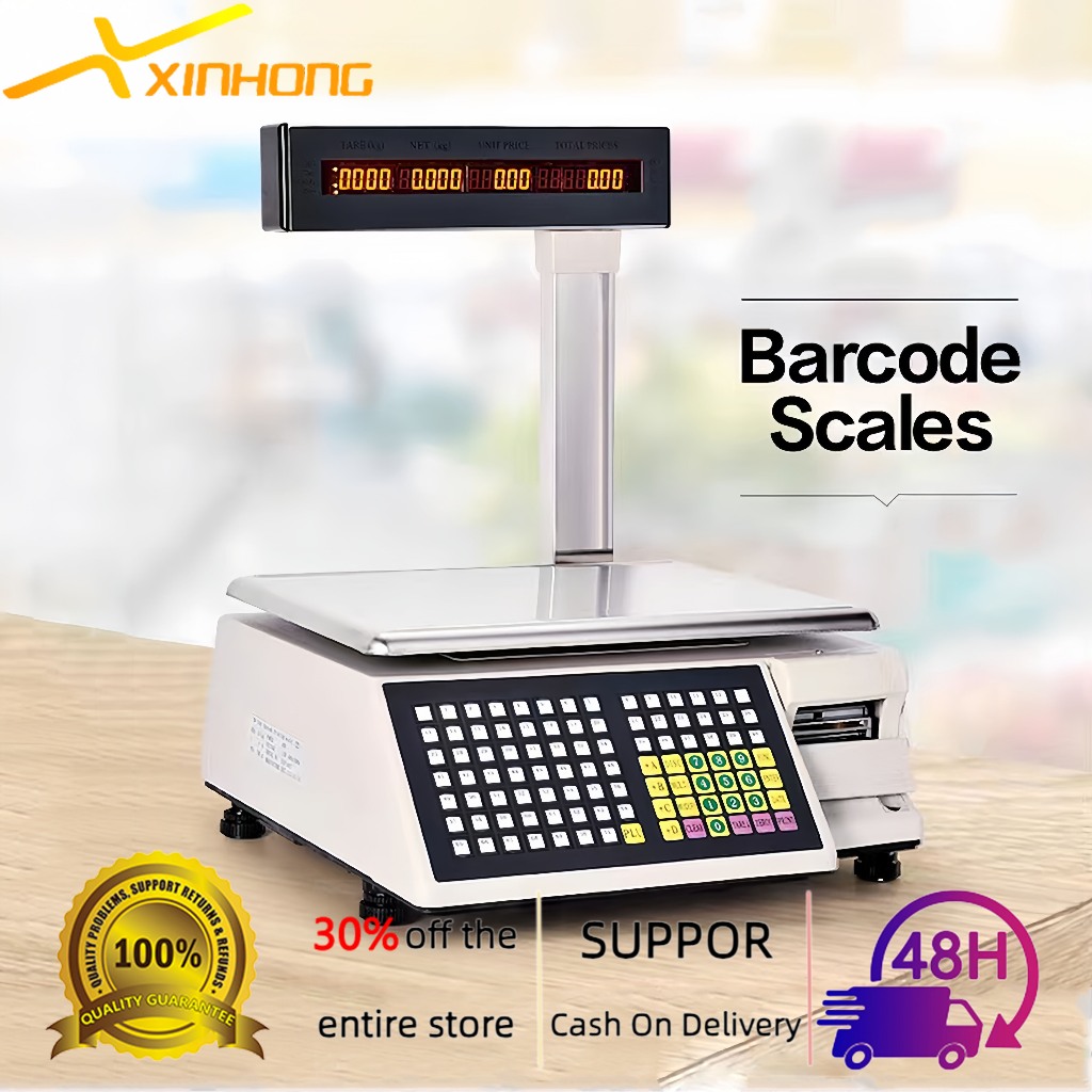 Electric Barcode scale commercial Digital Weighing scale Multifunction ...
