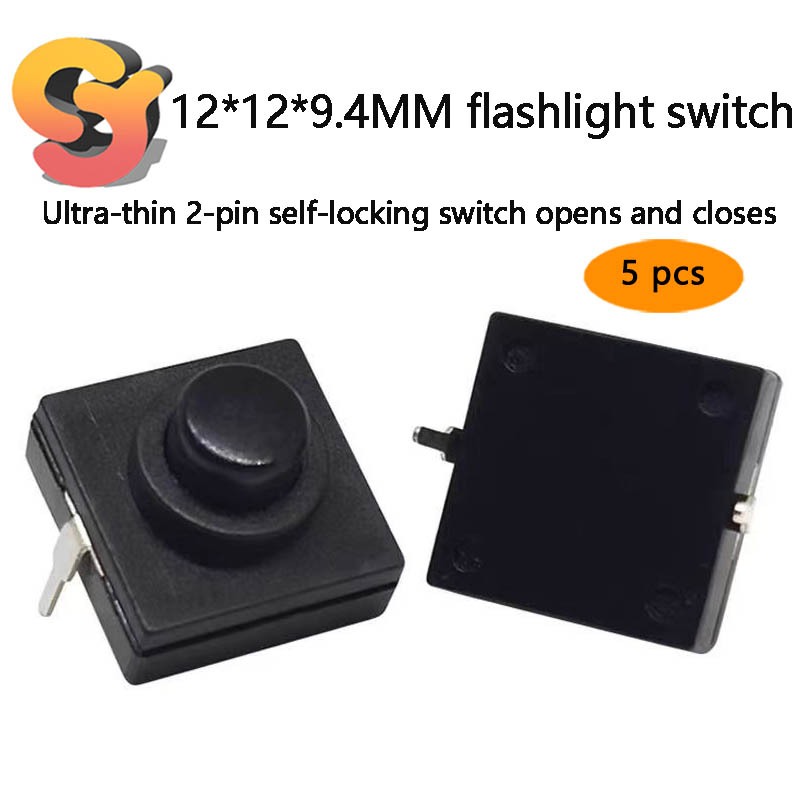[Ready Stock Supply] 5pcs Push Button Switch 12 * 12 * 9.4MM Flashlight ...
