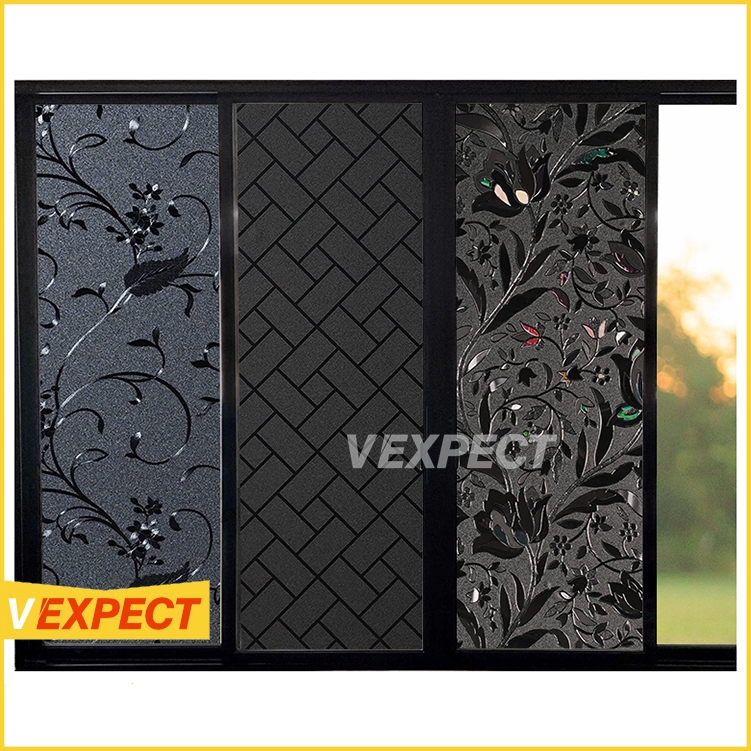Blackout Window Film Sticker,Tinted Window Film for Home,Sun Blocking ...