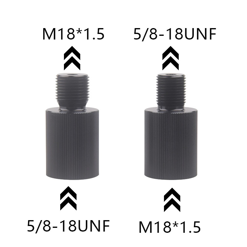 PCP Male M18*1.5 To 5/8-18UNF Female Air Tank Connector Black Aluminum ...