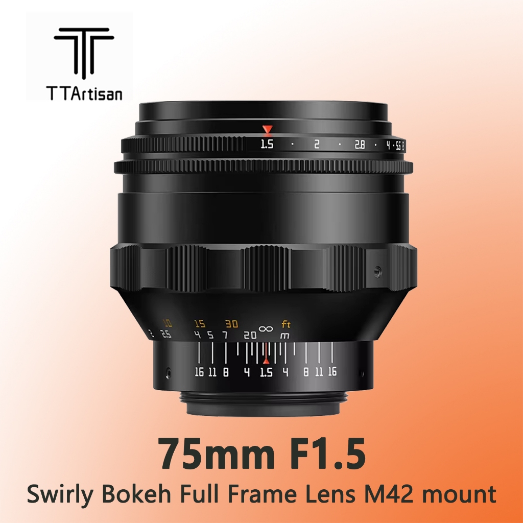 TTArtisan 75mm F1.5 Full Frame Large Aperture Prime Lens for Swirly ...
