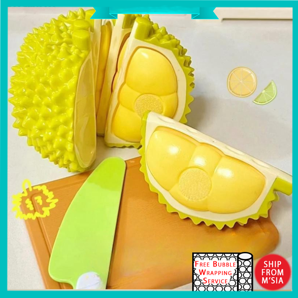 Cutable Fruits Vegetables Kids Kitchen Pretend Play Toys Durian Food ...