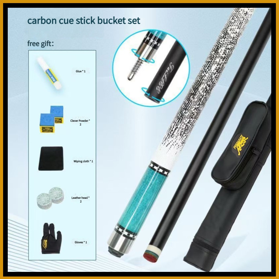 Billiard Cue Carbon fiber 1/2 split Pool Cue eight ball 9.5mm 13mm tip ...
