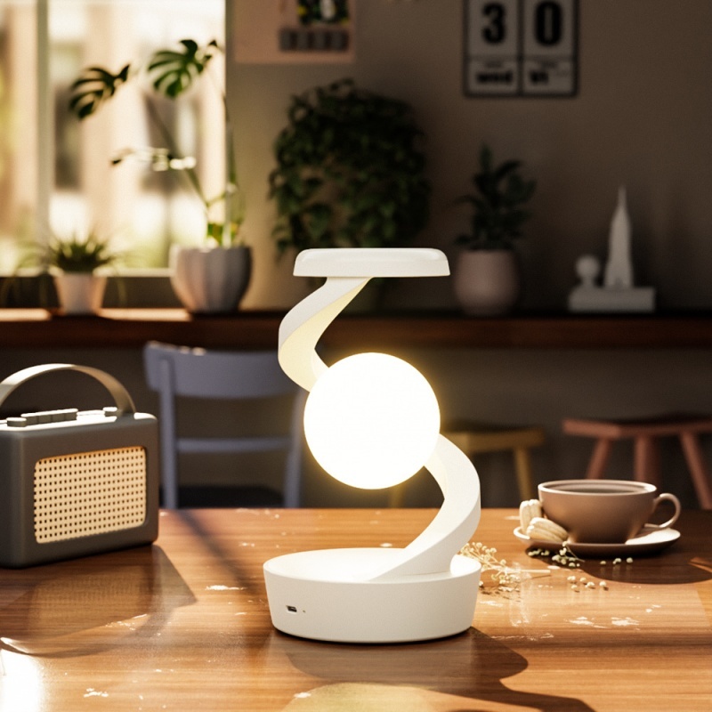 Rotating floating desk lamp/wireless charger/Night Light | Shopee Malaysia