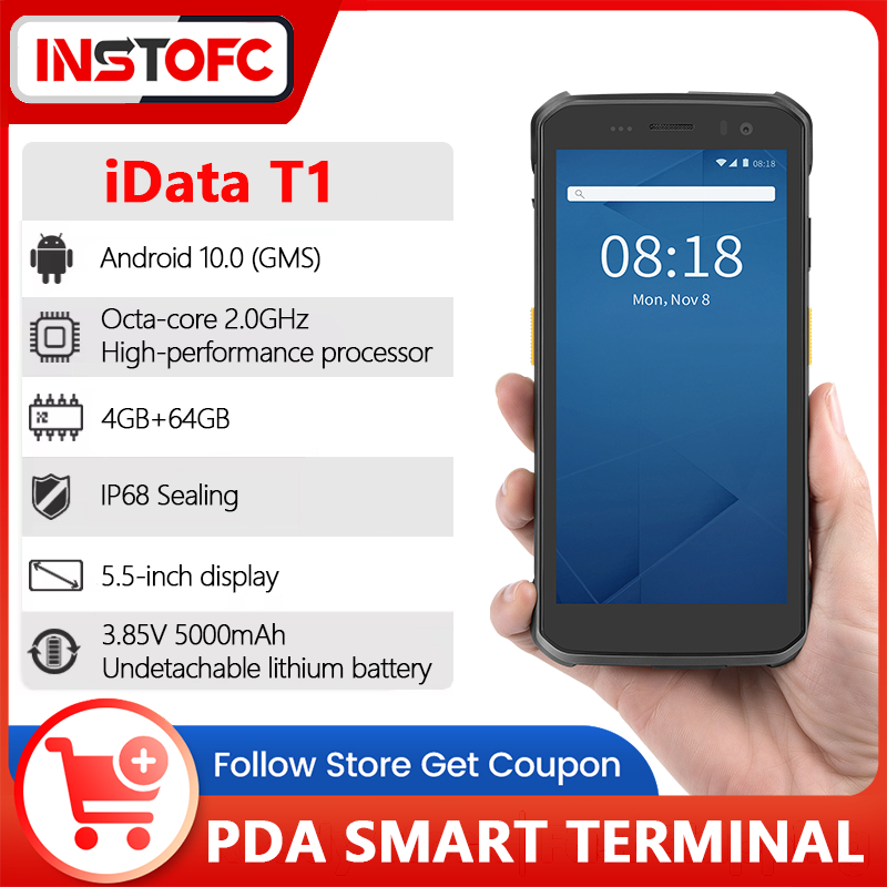 iData T1 PDA Intelligent Terminal With 2D Scanner For Inventory Management Logistics ...