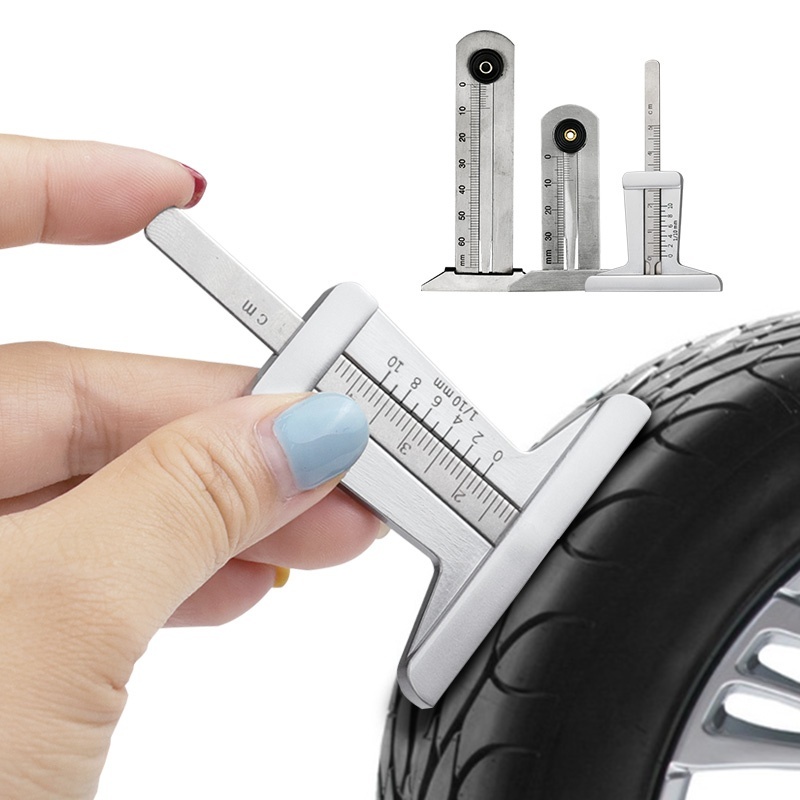 Stainless Steel Car Tyre Tire Tread Depth Gauge Meter Ruler Caliper ...