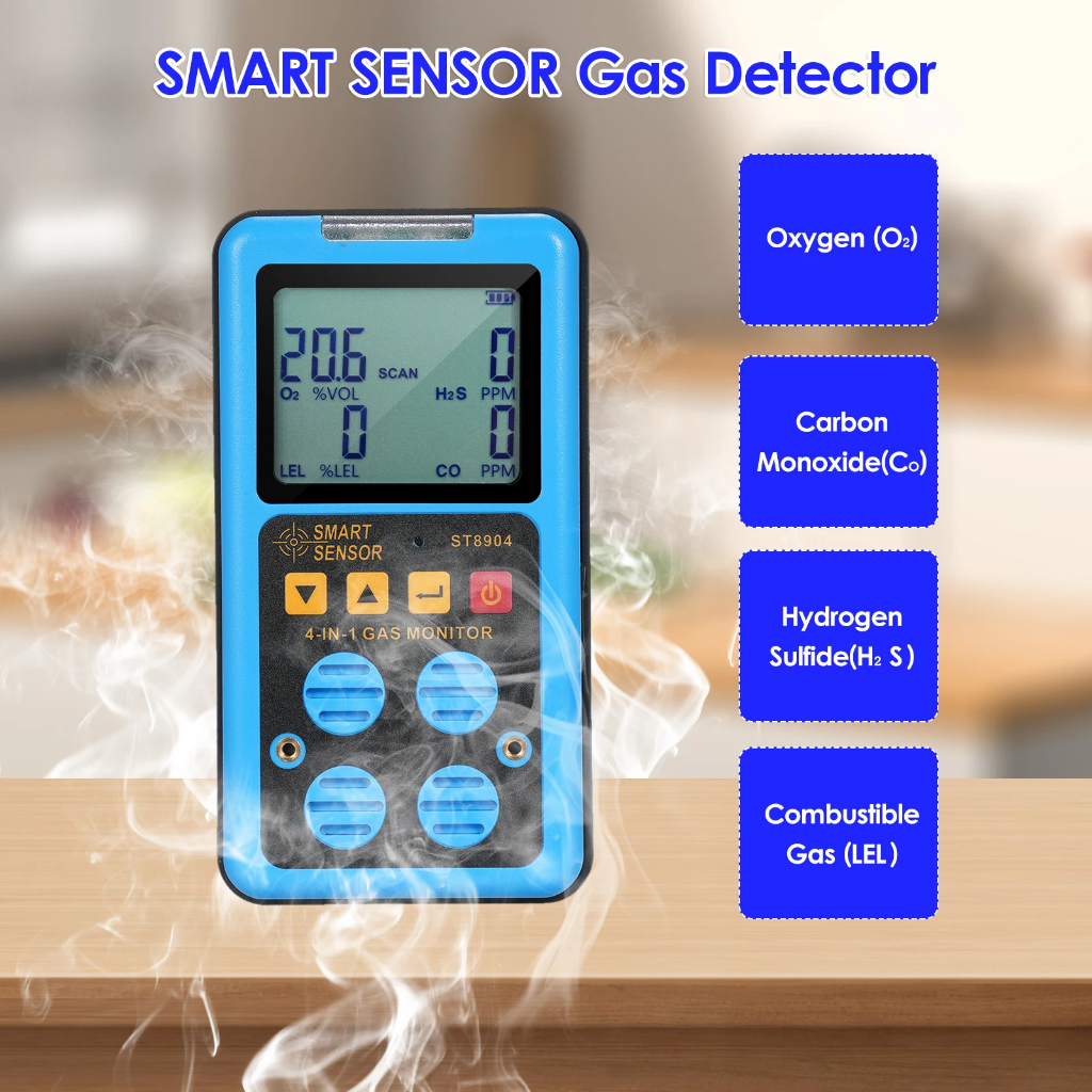 Professional Multifunctional Gas Detector Oxygen O2 Hydrogen Sulfide ...