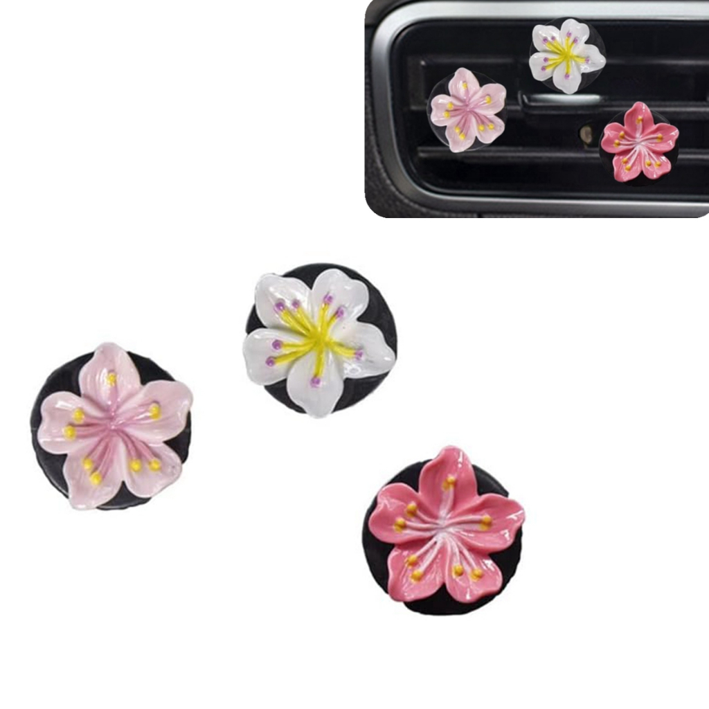 Cute Car Air Fresheners Vent Clips, Flower Car Air Vent Clips Pink Car ...