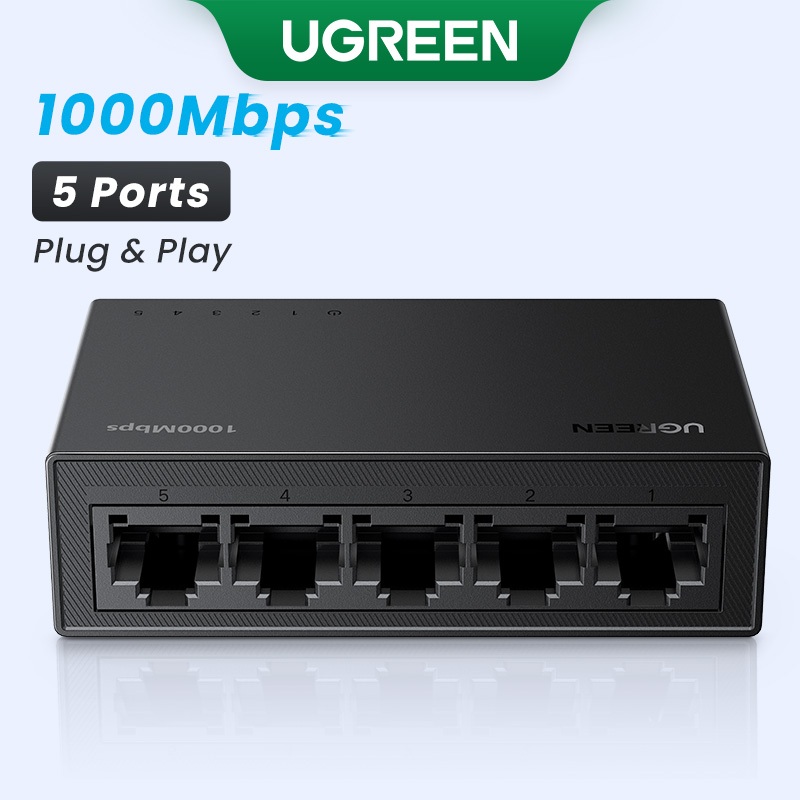 UREEN 1000Mbps 5/8 ports Gigabit Ethernet Switch ports 5V 1A for Laptop ...