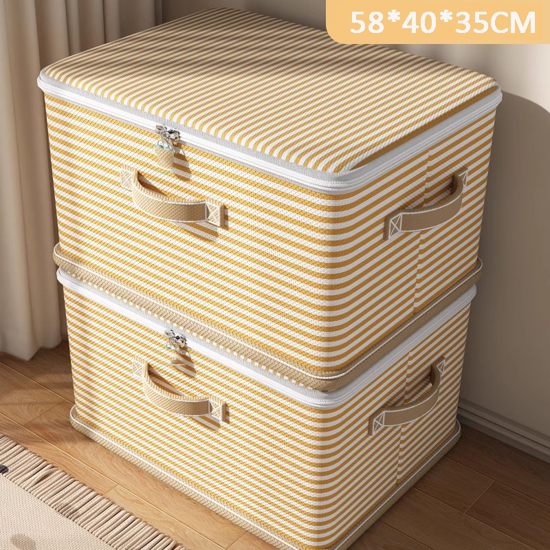 160L Non-Woven Extra Large Foldable Storage Box with zipper household ...