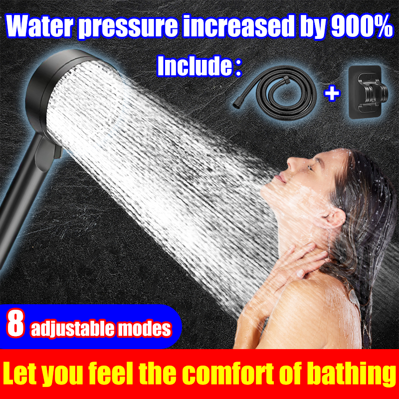【8 adjustable modes】 shower head high pressure 增壓 花灑 花灑头 Handheld ...