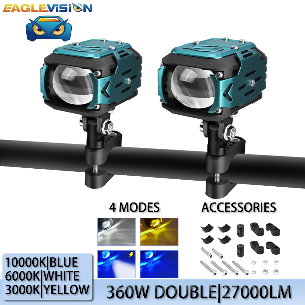 【EAGLEVISION】2PCS M series sport light motorcycle high power spotlight ...