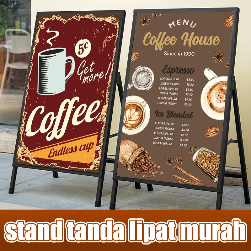 80cm*120cm Windproof Foldable banner stand Shopdoor sign Single and ...