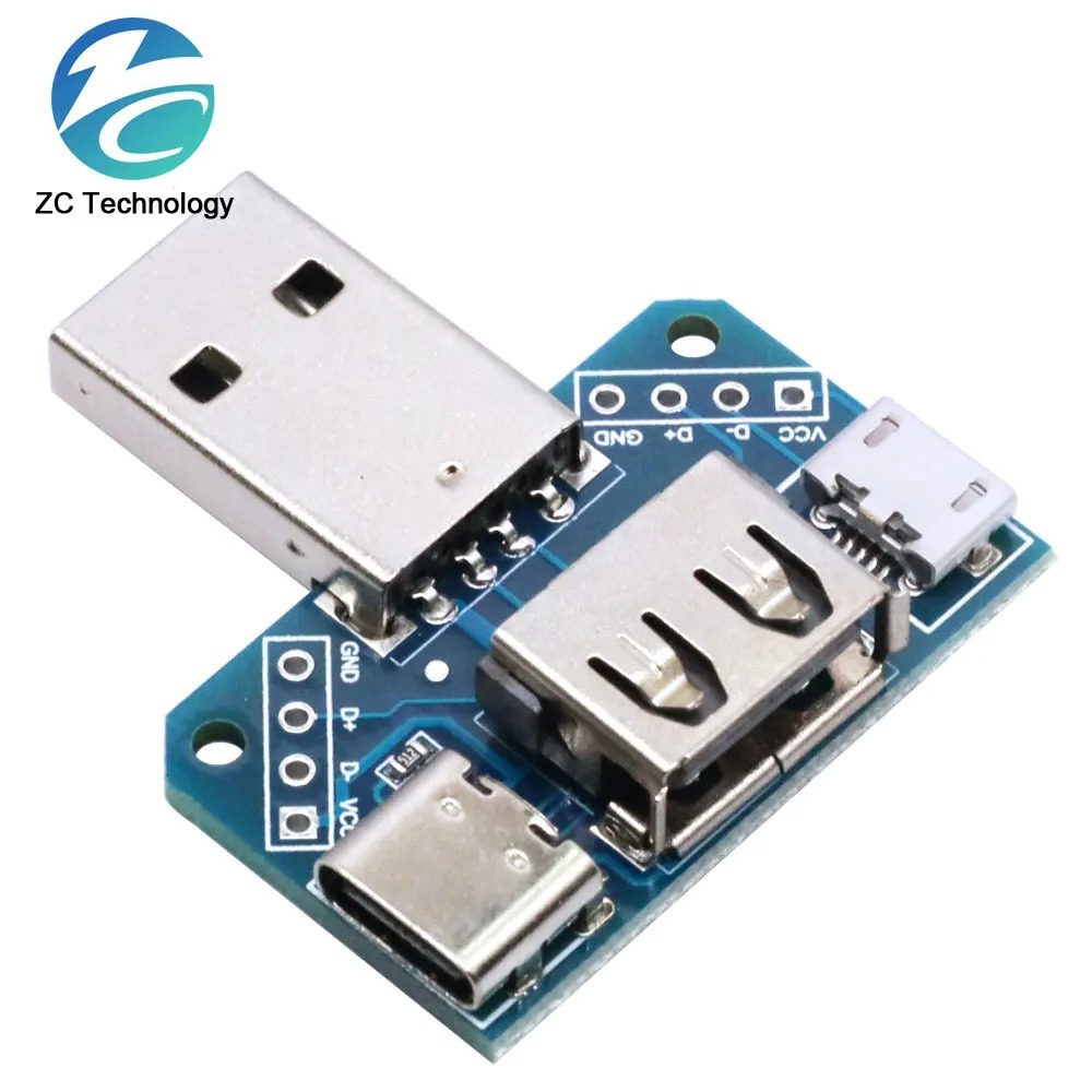 USB Head Switchboard Male USB Connector to Type-c Micro Female USB 2.54 ...