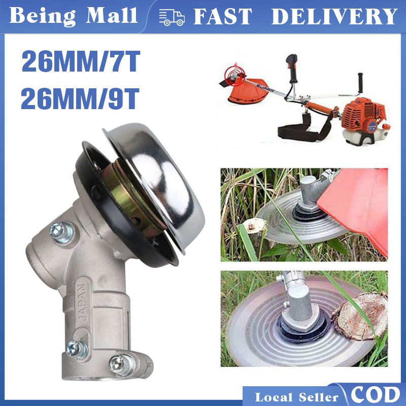 Trimmers Gear Head Metal 26mm 9T Lawn Mower Lawnmower Brush Cutter ...