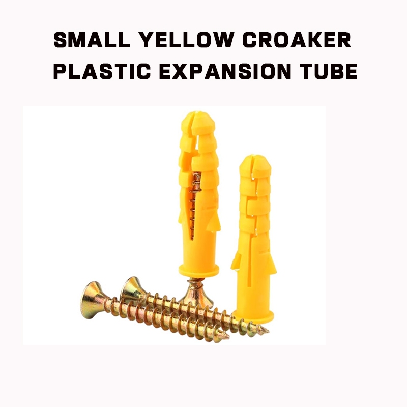 Small Yellowfish Plastic Expansion Tube Expansion Screw Rubber Plug ...