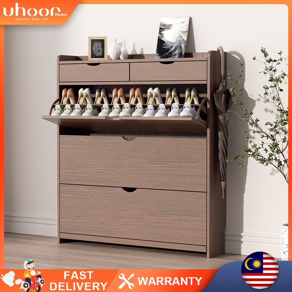 UHOOR Shoe Cabinet Shoe Rack Cabinet Shoe rack Wooden Shoe Rack Kasut ...