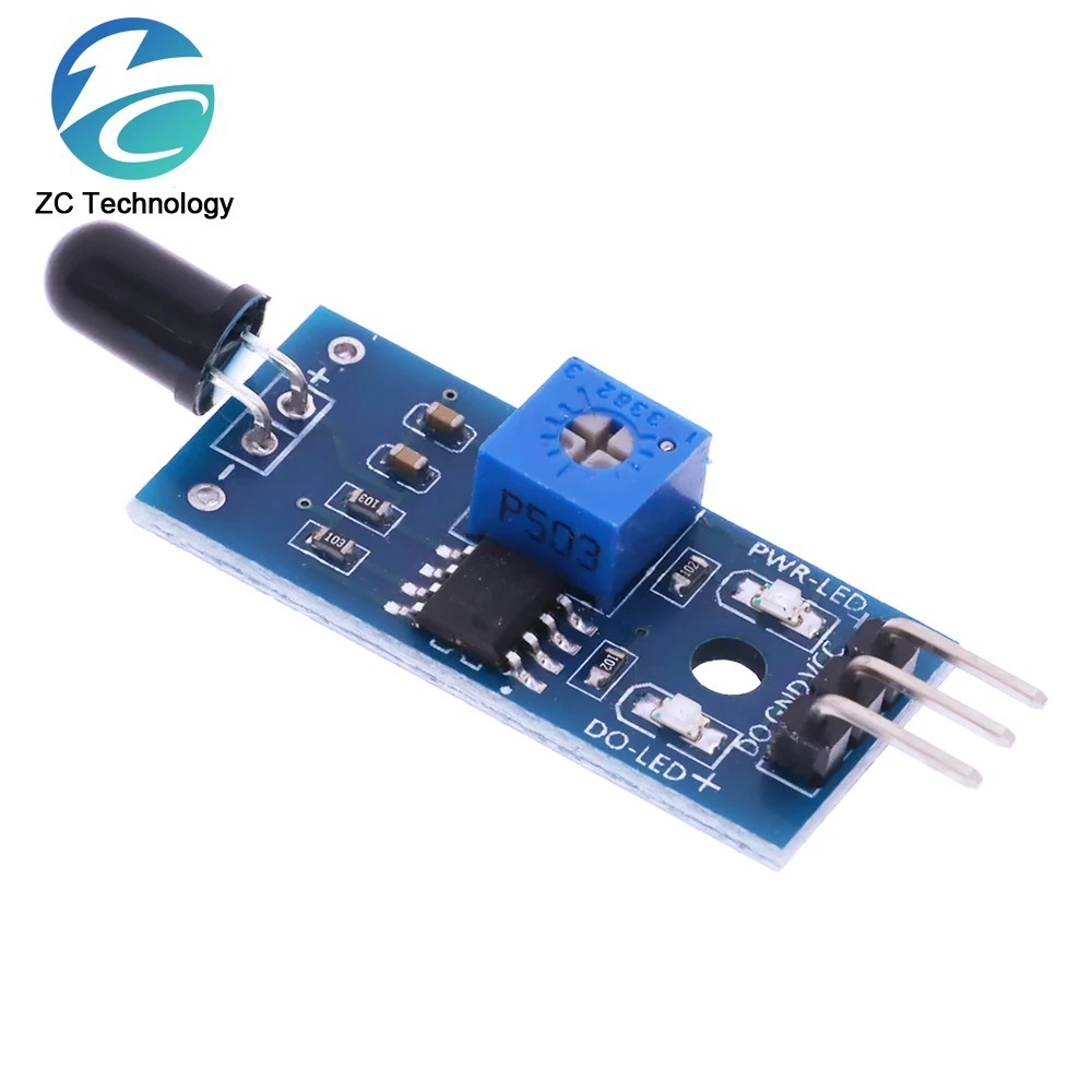 IR Infrared 3 Wire Flame Detection Sensor Module IR Flame Sensor Module Detector Smartsense For ...