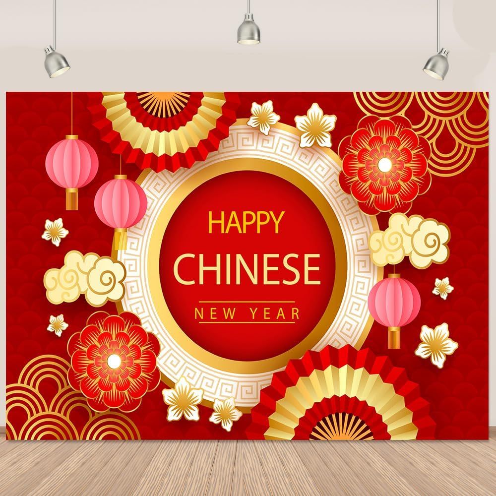 5x3ft Chinese Spring Festival Photography Backdrop Chinese New Year ...
