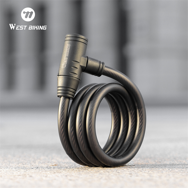 WEST BIKING Bike Steel Cable Password Lock Padlock Multifunctional Anti ...
