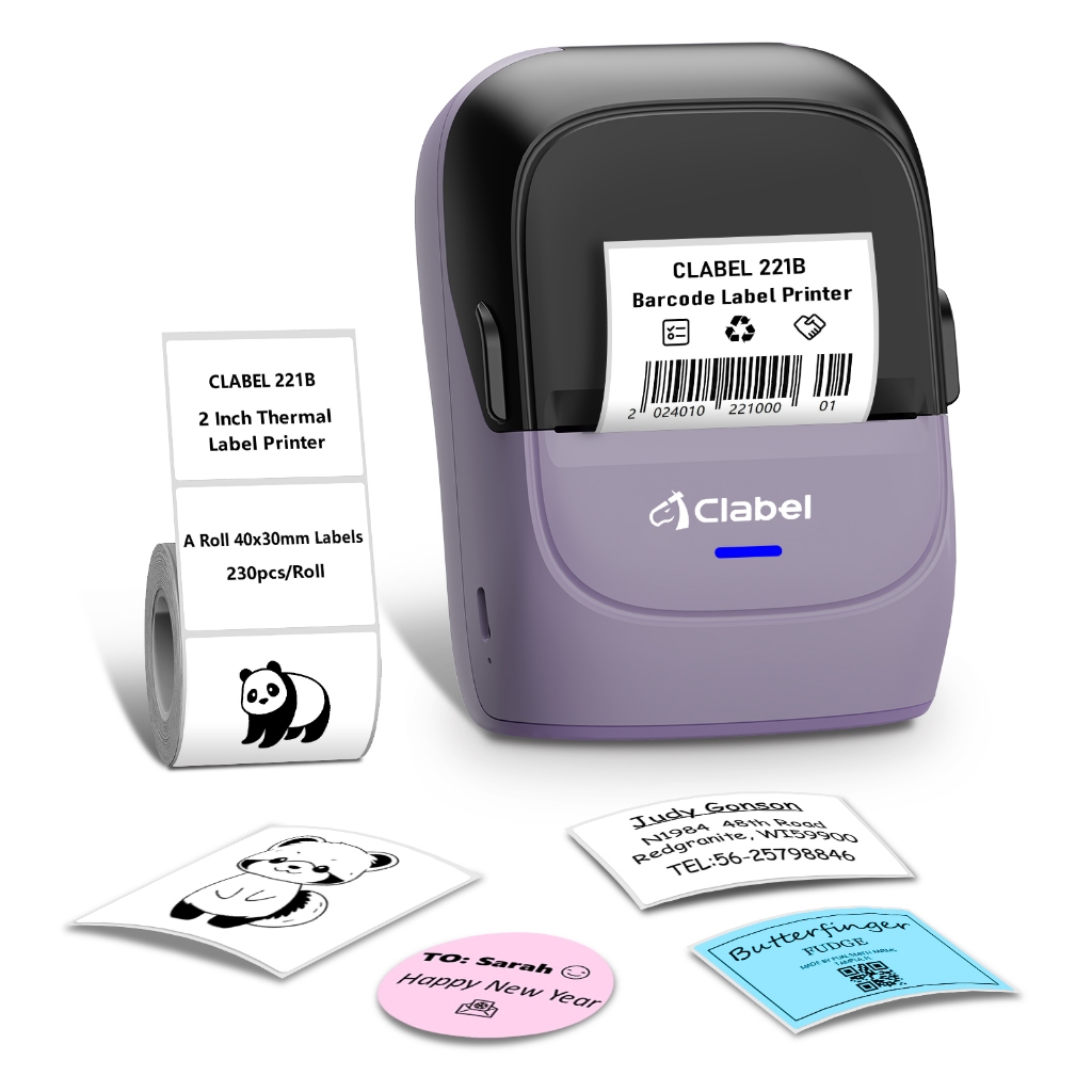 CLABEL 221B Label Printer Wireless Thermal Printer Sticker Printer ...