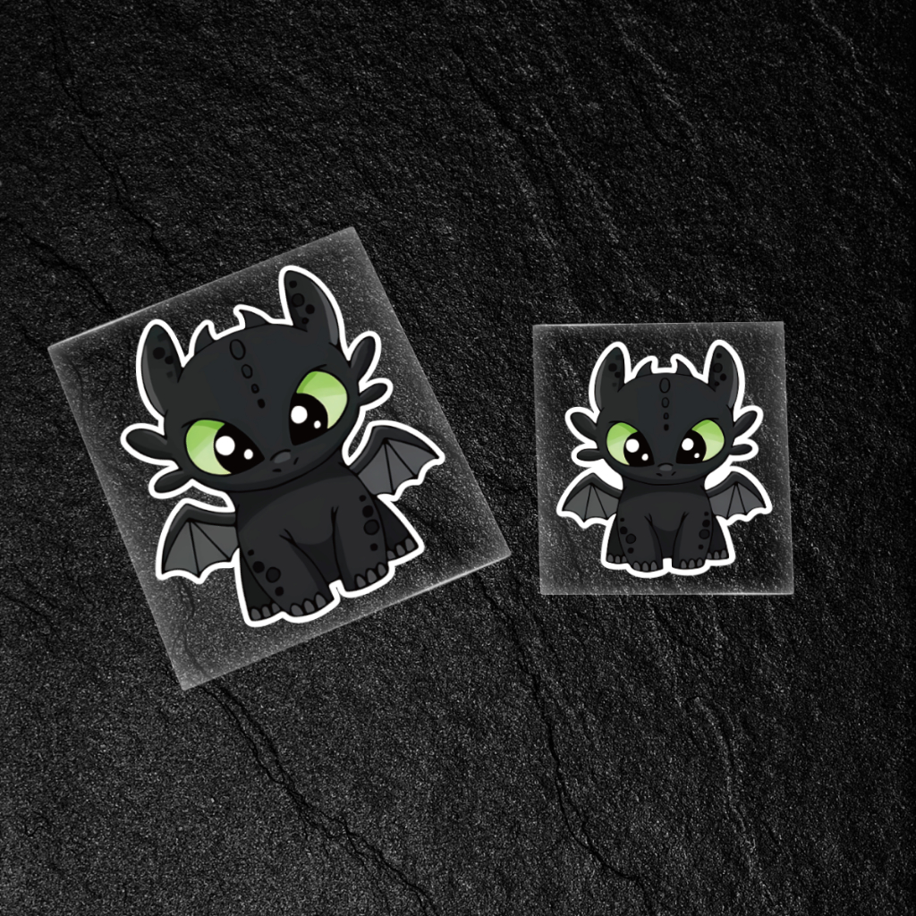 Cute Black Dragon Toothless Cartoon Unique Suitcase Refrigerator Laptop ...