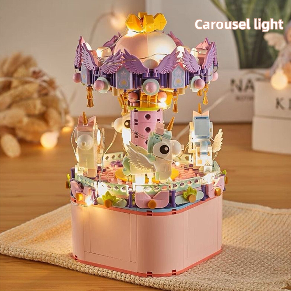 [Mahaba] Lego Brick Music Box 音乐盒 Christmas Series Ferris Wheel ...