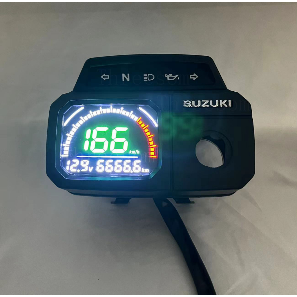 With RPM AX100 Motorcycle Speedometer Digital Meter Gauge With RPM For ...