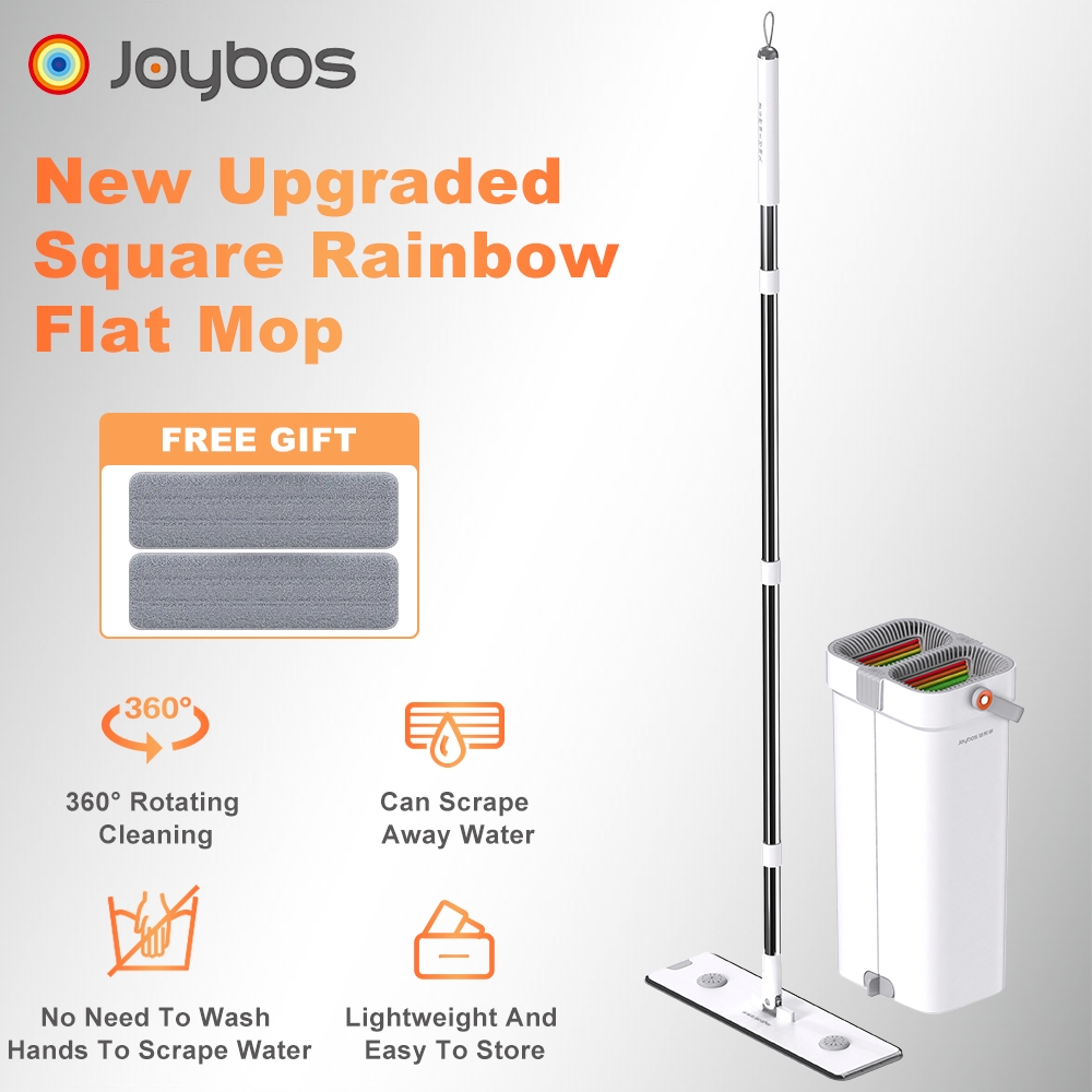 Joybos® Self-Cleaning Squeeze Flat Mop With Bucket Set Microfiber Easy ...