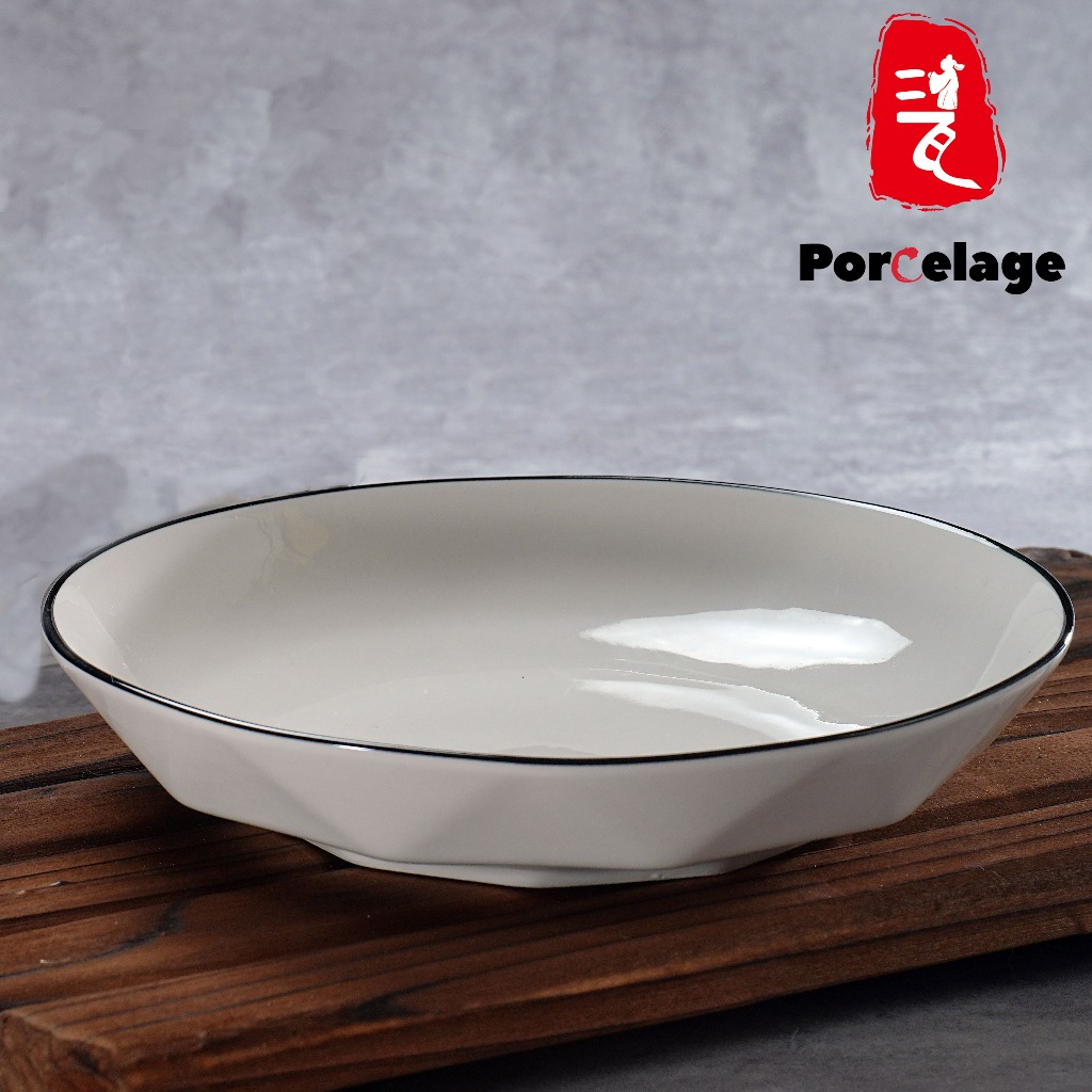 [Porcelage]8 Inch Ceramic Dinner Plate 1PCS With Color Under Glaze ...