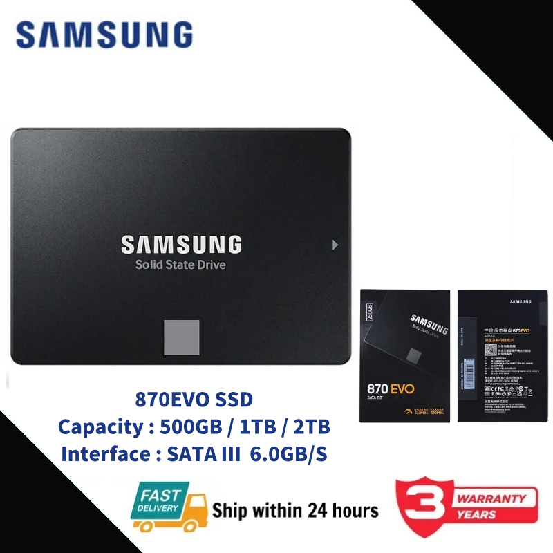 SAMSUNG 870EVO 2.5" SATA Solid State Drive SSD (500GB/1TB/2TB/4TB) | Shopee Malaysia