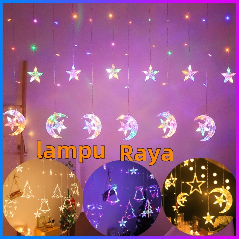 Lampu Raya 4.5M Curtain Fairy light Lampu haisan Led light strip Room ...