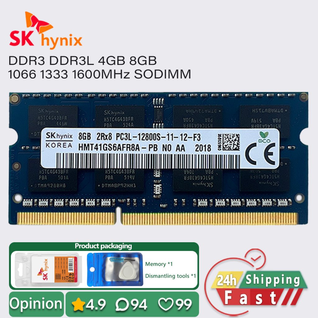 SK Hynix ddr3 ddr3l 4gb 8gb 1600 1333 1066 MHz laptop memory sodimm ram pc3 pc3l | Shopee Malaysia