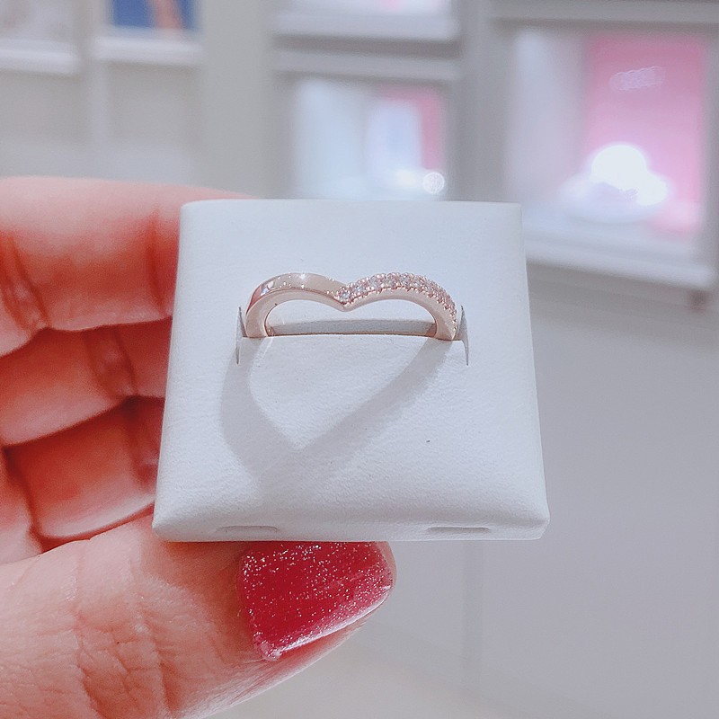 2025 Latest 100% Pandora Rose Gold 182394C01 Light Luxury Niche Design ...