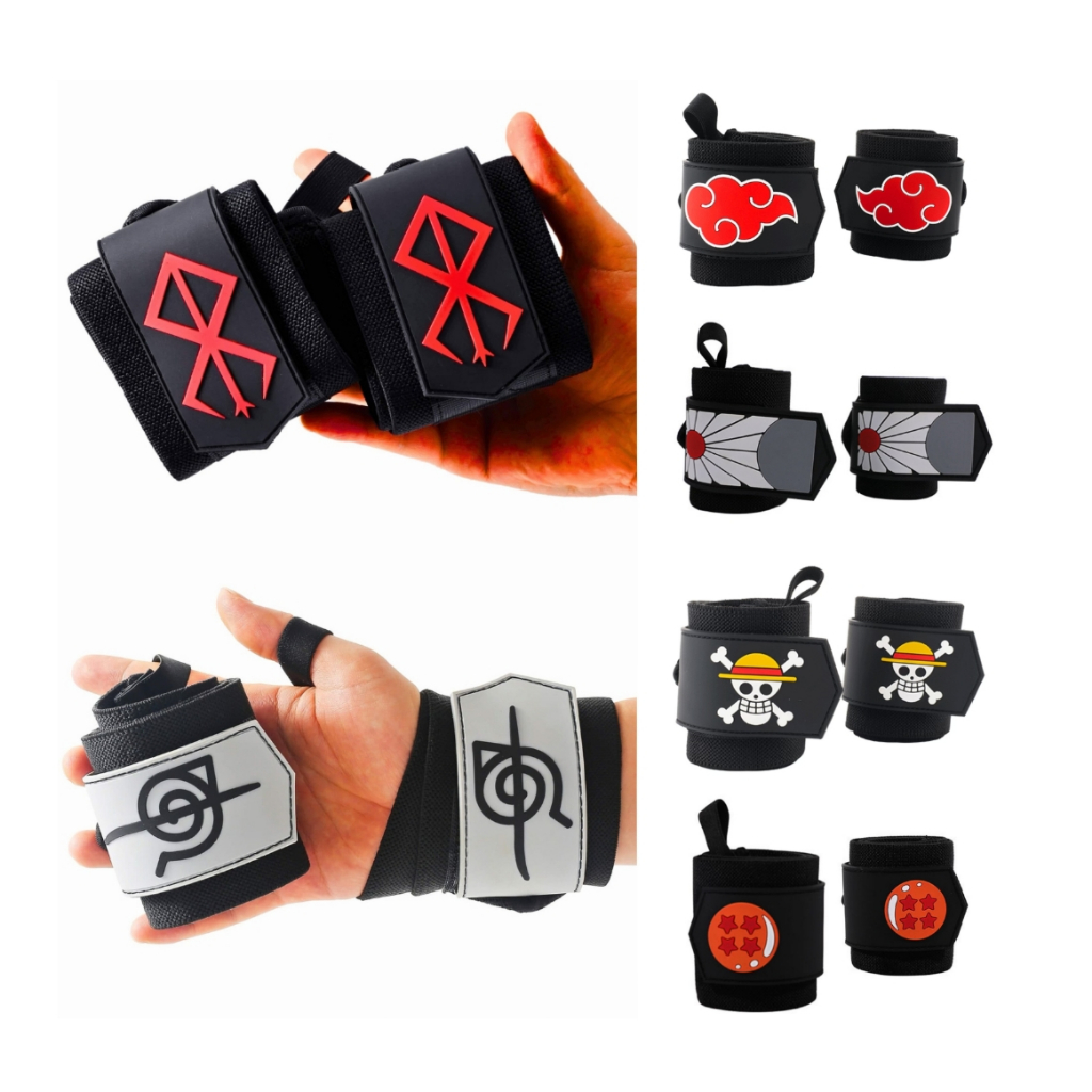 Anime Fitness Wrist Deadlift Weightlifting Wristband Finger Cots ...