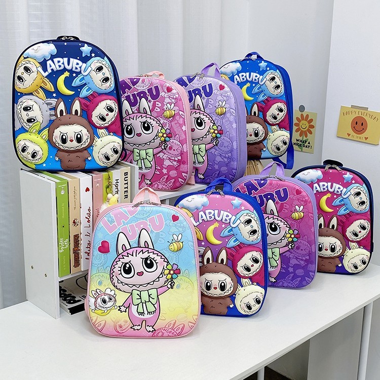 Cute cartoon labubu backpack for boys and girls kindergarten backpack ...