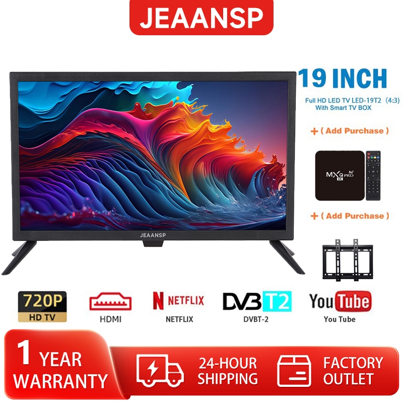 JEAANSP 19 Inch Digital Television(4:3)Full HD LED + Android Smart Box ...