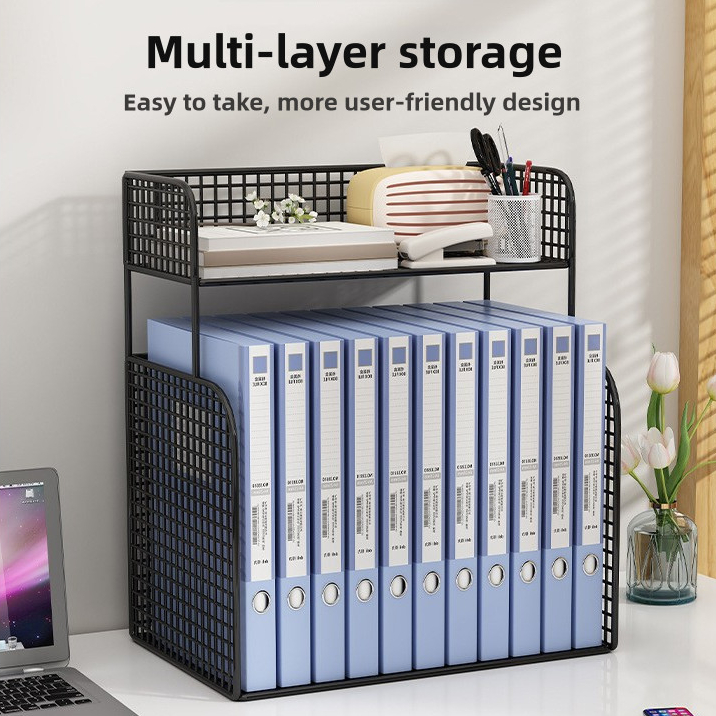 Under Desk File Rack Movable File Storage Rack Desk Information Rack ...
