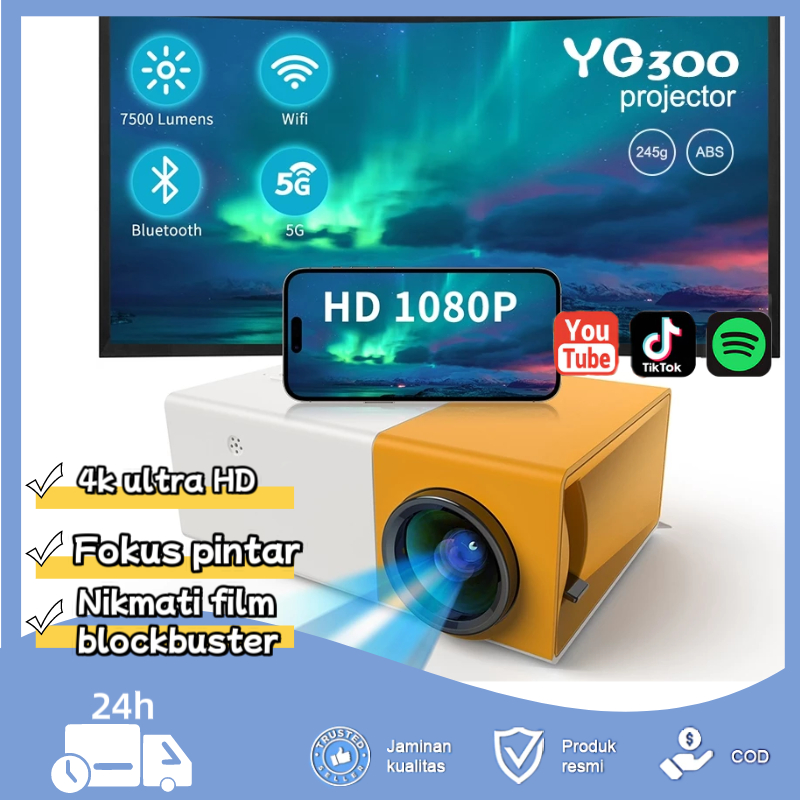 YG 300 LCD Projector: Mini LED, Portable Design, HD Home Theater ...