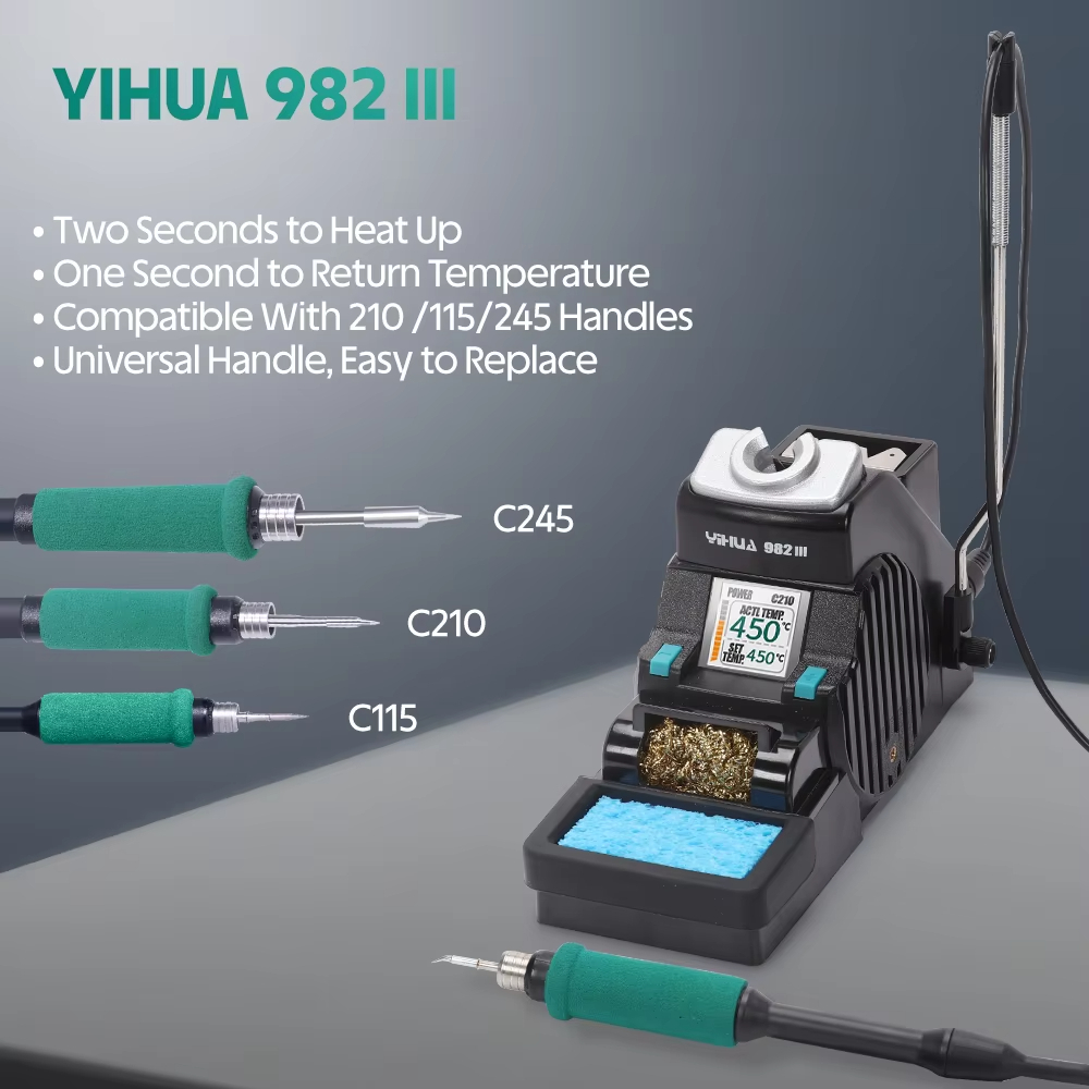YIHUA 982-III C210 Soldering Iron Precision Soldering Station with 2 ...