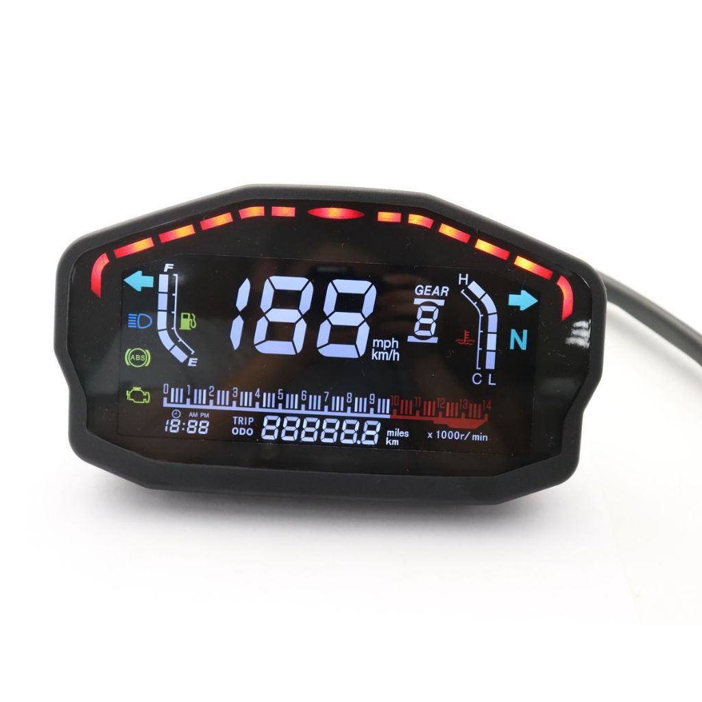 Universal Speedometer Digital Meter Odometer For Ducati Full LCD Meter ...