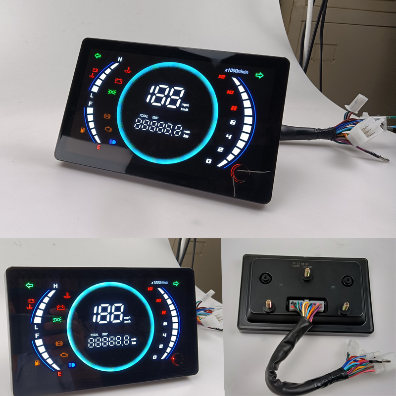 Universal Digital Meter Speedometer Assy Motorcycle Tachometer RPM ...